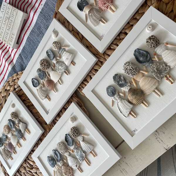 Two Ladies Shell People Art - Etsy