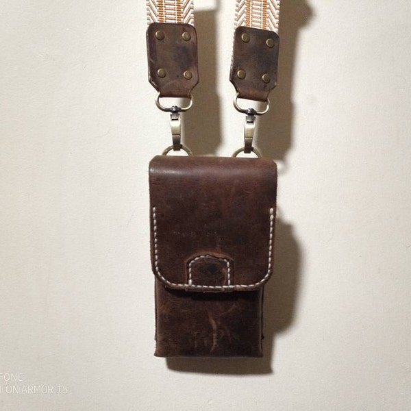 Leather 2 in 1 Phone Holster and Neck Pattern | Belt Phone Case ...