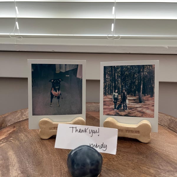 Handmade Ceramic Dog Bone Photo Holder: Pet Best Friend Gift - Etsy