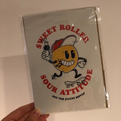Sweet Roller Lemon Retro Art Print Retro Poster Cartoon - Etsy