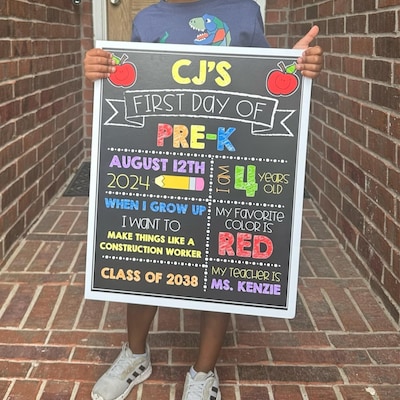 First Day of First Grade Sign, First Day of School Sign, First Grade ...