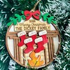 SVG Family Christmas Ornament Fireplace With Stockings 2-12 Names Laser ...