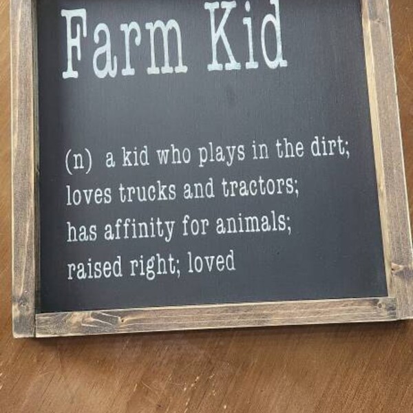 Farm Kid Wooden Farmhouse Sign, Farm Kid Sign, Farm Decor, Kid Decor ...