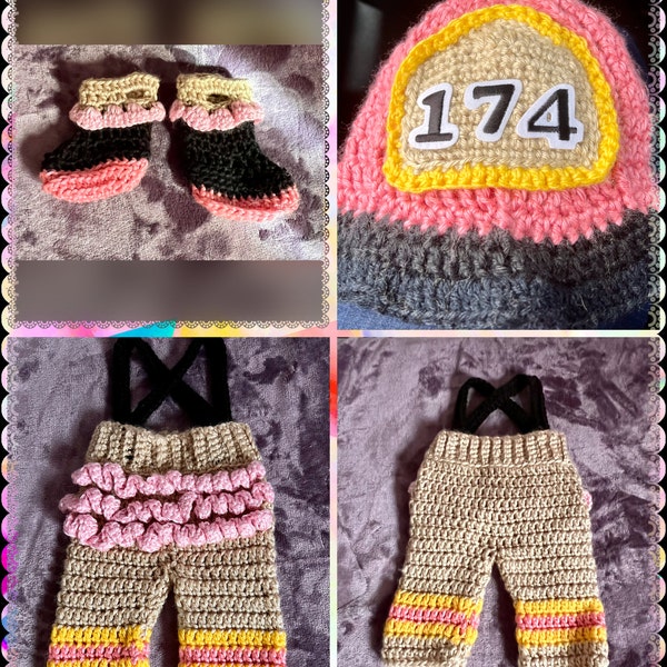 CROCHET PATTERN Baby Fireman Firefighter Hat, Newborn, 0-3 Month, 3-6 ...