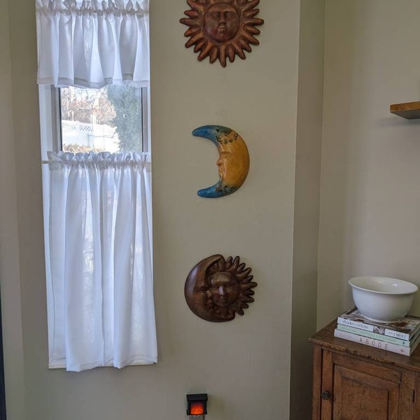 Red River Clay Sun--hand Painted-garden-handmade-garden Decor-wall ...