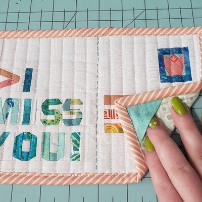 Miss You Postcard Mini Quilt Pattern Foundation Paper Piecing - Etsy