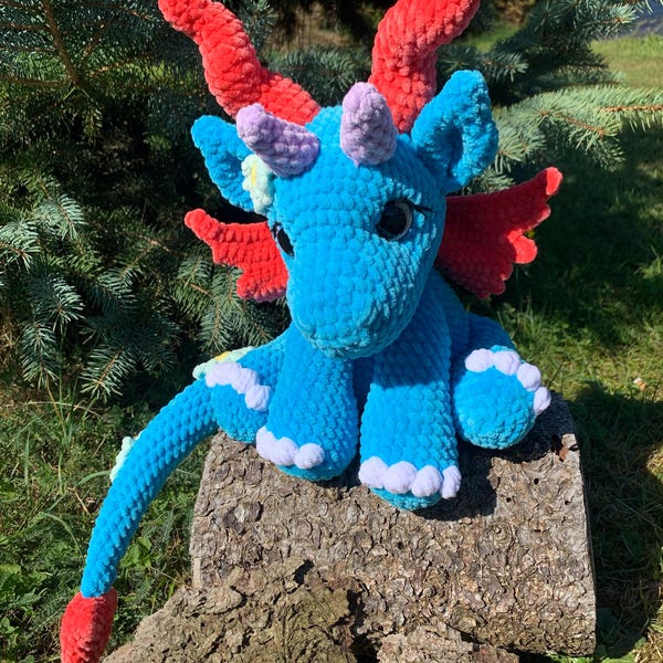 Snuggle Dragon Crochet Pattern, Original Snuggle Dragon, Crochet Dragon ...