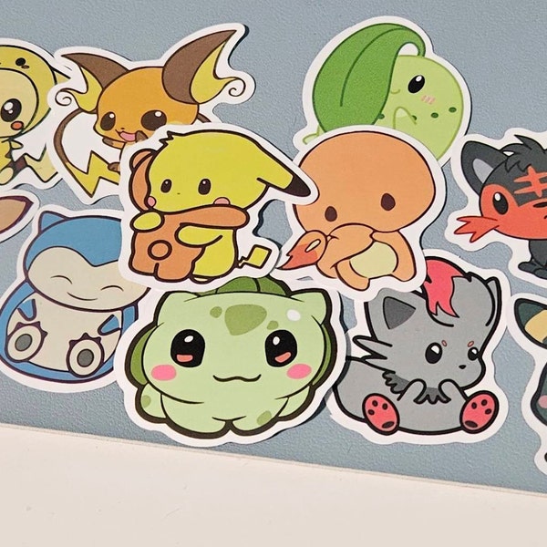 Cute Kawaii Chibi Pokemon 50 Stickers. - Etsy Singapore