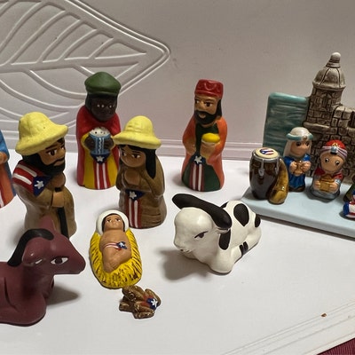 Egyptian Nativity Scene Handmade in Clay 1 Block 3.8x2.2x2.9 High ...