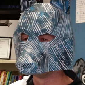 DIY Wolf Mask, Low Poly Paper Craft Template, Printable Wolf Mask ...