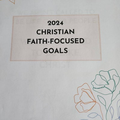 Christian Goal Workbook, Christian Resolution, Word of the Year, Christ ...