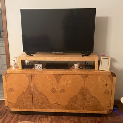 LED TV Riser Stand in Alder With Crown Molding New Colors - Etsy