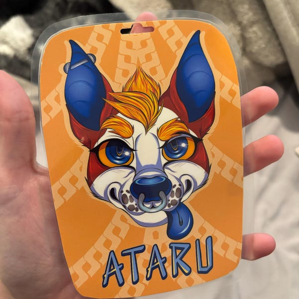 Fursona Badge | Custom Character Badge for Furries | Fully Customizable ...