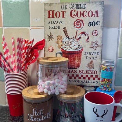 Hot Chocolate Station,cocoa Storage Set,chocolate Making Station ...