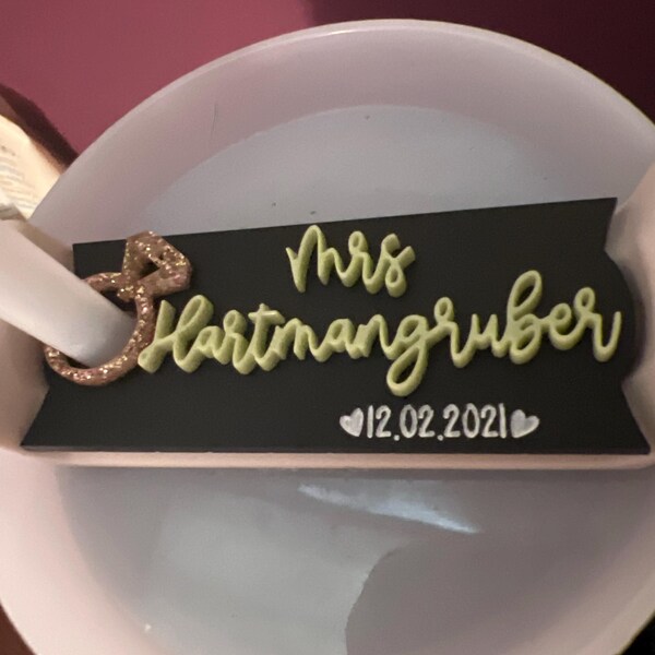 Mrs Tumbler Tag, Wifey Name Plate, Future Mrs Personalized Name Plate ...