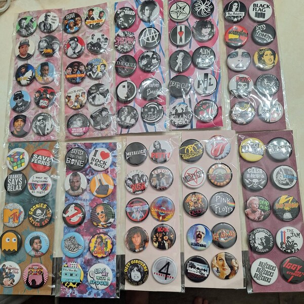 Goth Button Set, 80s Gothic Rock Buttons, Button, Pin, Badge, Magnet - Etsy