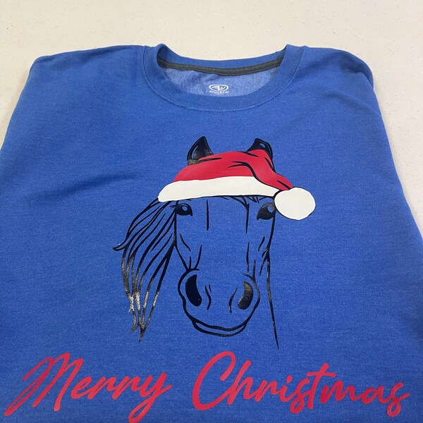 Horse Santa Hat Svg File, Horse With Hat Svg, Christmas Svg File, Horse ...