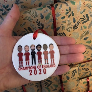 Liverpool Champions of England 2020 Christmas Tree Decoration Bauble ...