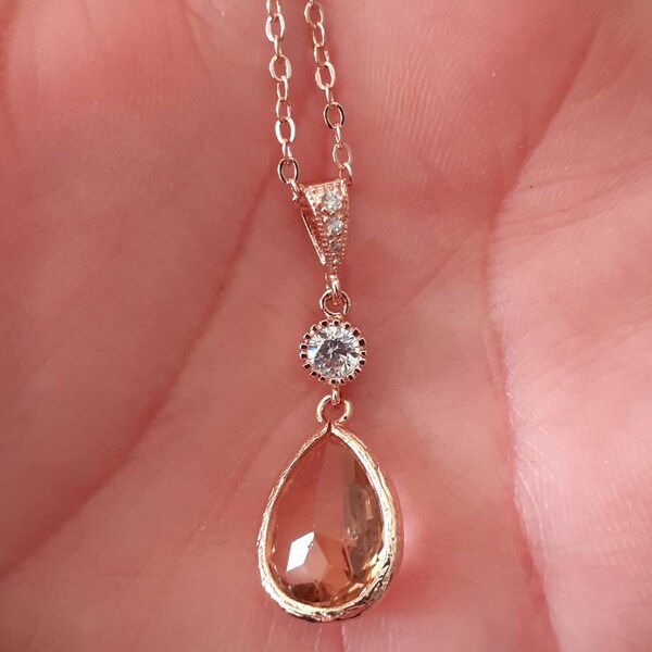 Rose Gold Bridal Back Necklace and Jewel, Wedding Back Jewelry - Anais ...