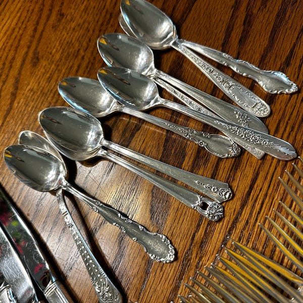 Bulk Silverplate Vintage Teaspoons, Tea Party, Special Event: Clean ...