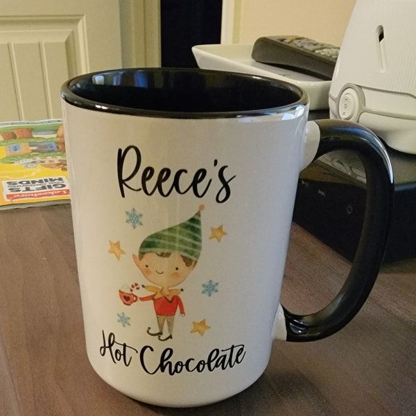Personalized Kids Hot Chocolate Christmas Mug, Hot Cocoa Custom Name ...