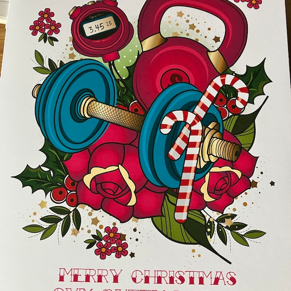 Sporty Christmas Card, Personal Trainer Card, Sports Christmas Card ...