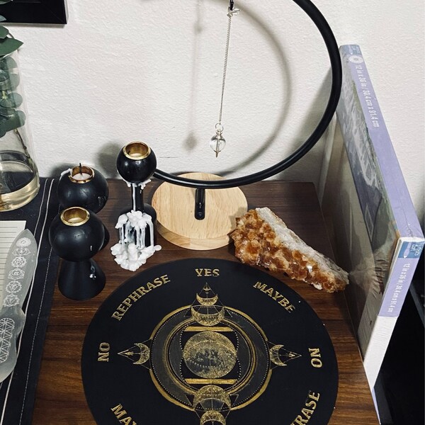 Triple Moon Pendulum Board - Triple Moon Divination Board - Altar ...