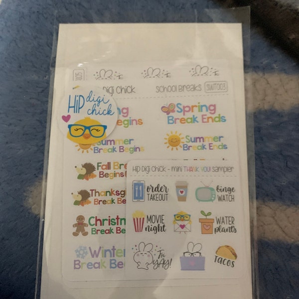 School Breaks Planner Stickers - Etsy