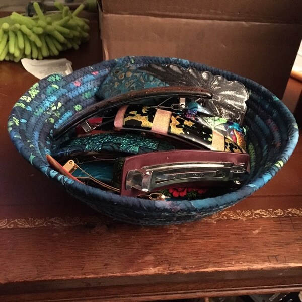 Halloween Coiled Rope Bowl, Black Bat Rope Basket, Decorative Halloween ...