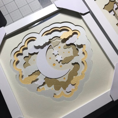 3D Cat, 3D Paper Cut Shadow Box Template, Multicolor Cat Svg ...