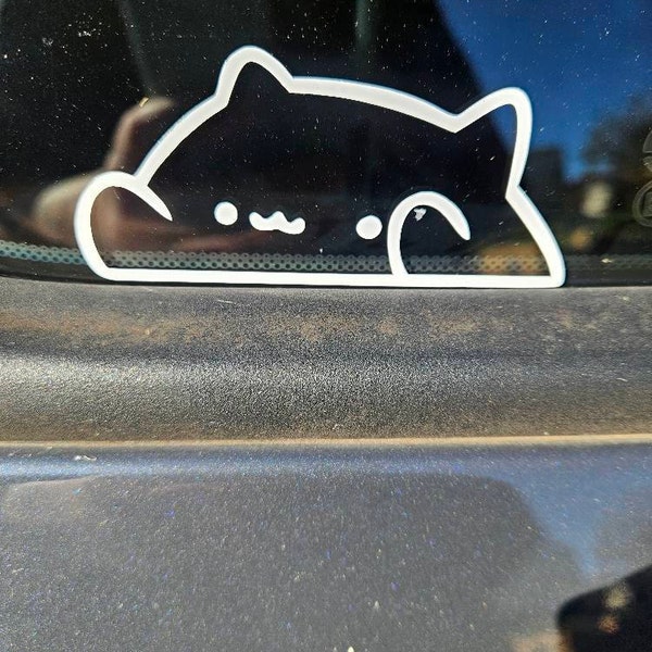 Bongo Cat Vinyl Sticker | Car Accessory | Cute Car Decals | Laptop ...