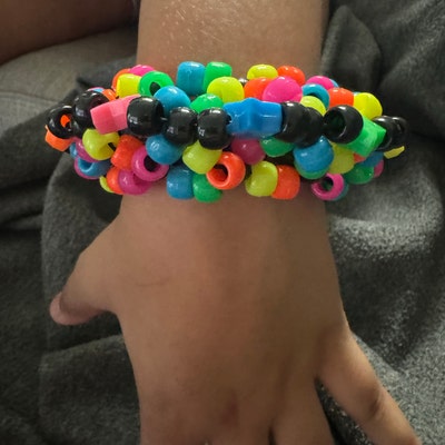 Custom Kandi Cuff, Create Your Own Rave Jewelry, You Pick Colors and ...