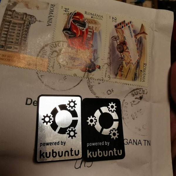 Kubuntu Sticker Badge Emblem Aufkleber Decal - TWO Emblems - Etsy
