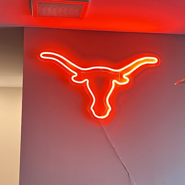 Longhorn Bull Neon Sign, Bull Head Led Neon, Longhorn Head Skull Light ...