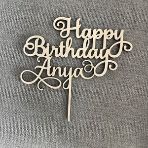 Custom Birthday Cake Topper / Personalized Birthday Cake Topper / Gold ...