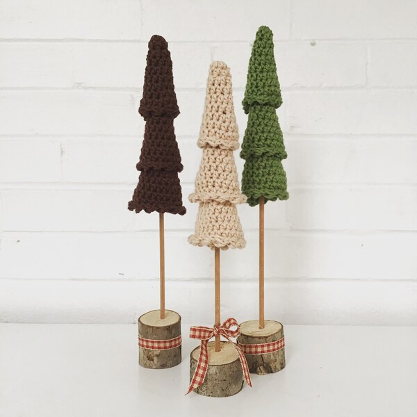 PDF Crochet Pattern for the Rustic Christmas Tree Set - Megmade With ...