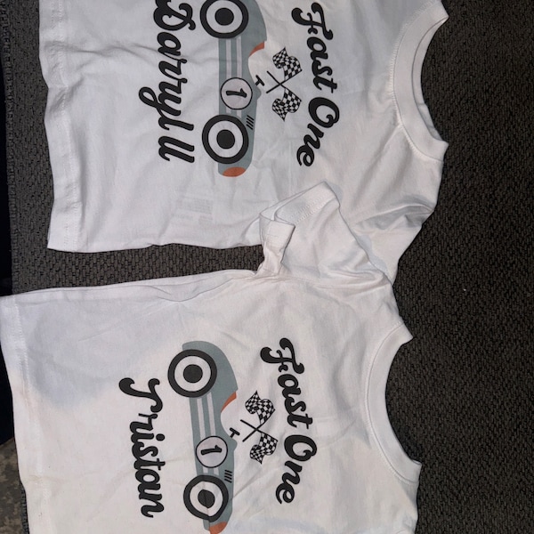 Personalized Fast One Birthday Shirt, Race Car Birthday Shirt, 1st ...