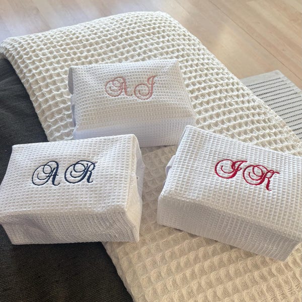 Bridesmaid Gift, Spa Robe Gift Set, Waffle Weave Slippers Matching ...