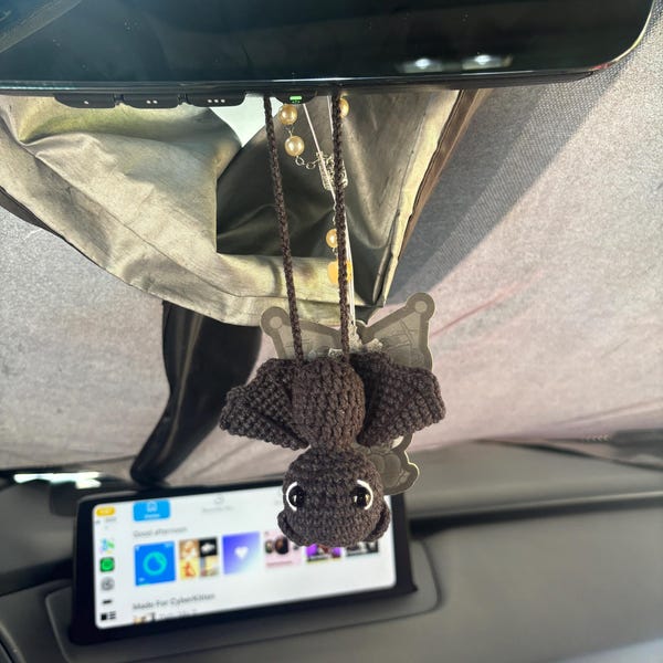 Goth Car Accessory Bat Plush Rear View Mirror Accessory for Women, Men ...