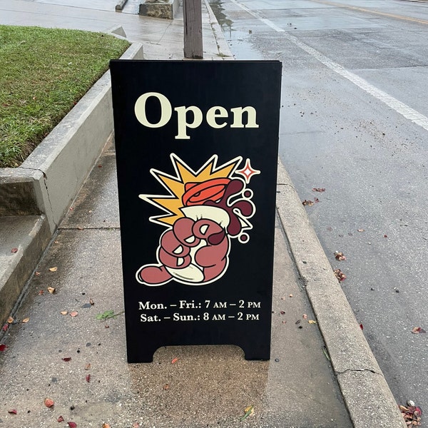 Custom A-frame Sign: Minimalist White Metal Sidewalk Display - Etsy