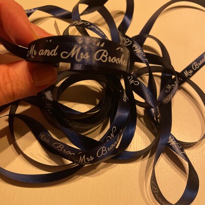 Wedding 10mm Personalised Printed Ribbon Wedding Gift Wrap Wedding ...