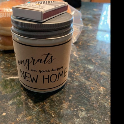 Congrats on Your Happy New Home Candle Gift Scented Soy Candle Greeting ...