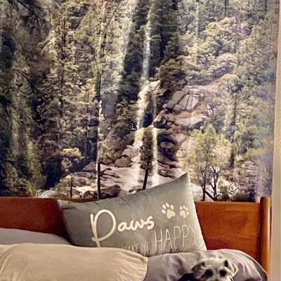 Mt Hood Oregon Mountain Tapestry, Wildflowers, Mountain Range Decor ...