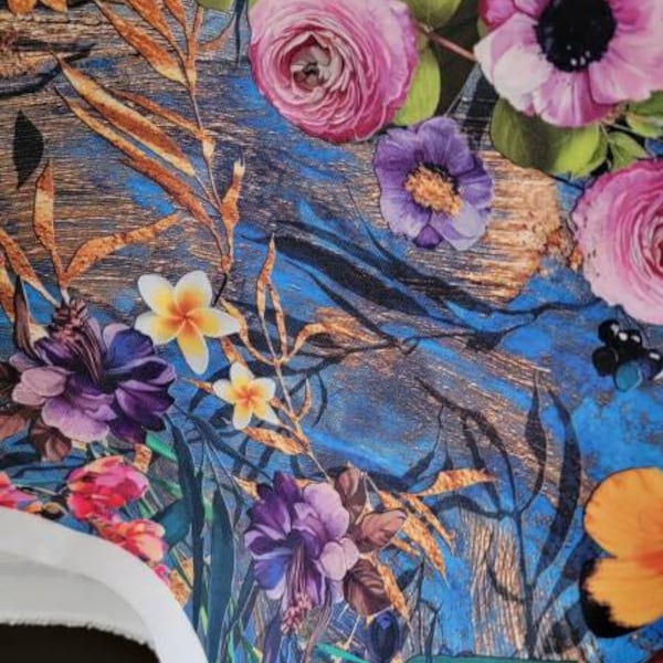 Printed Velour Velvet Upholstery Fabric Hummingbirds Blue - Etsy