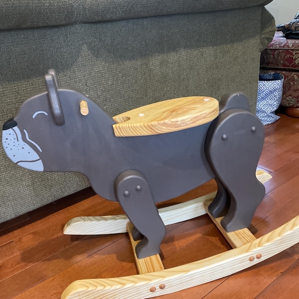 Cow Rocker Wooden Rocking Horse for Toddler Rocker Ride on Toy Baby ...