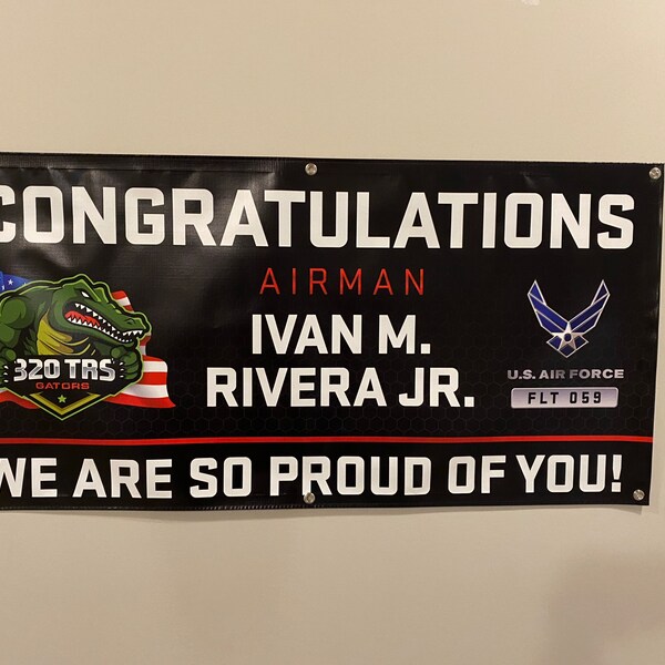 Air Force Graduation Banner 320 TRS Gators | Congratulations - Etsy