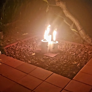 Short Concrete Tiki Torch Set - Etsy