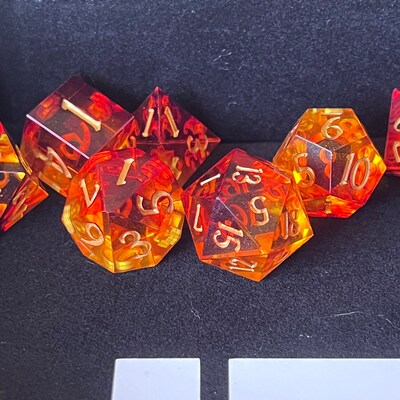 Death's Rebuke Dice Set for Dnd 7 Piece Sharp Edge Resin Dice Set ...