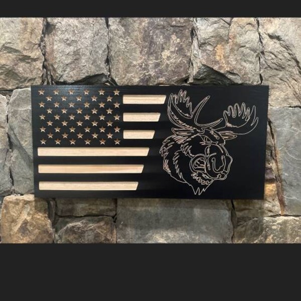 Customizable Firefighter Wood Flag - Etsy