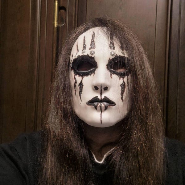 Slipknot Joey Jordison Mask – Iowa Era Pierrot Black Metal Full-face ...